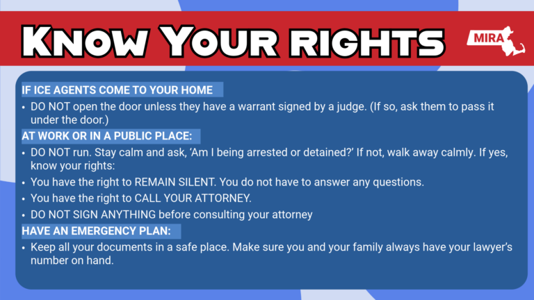 Know Your Rights - MIRA Coalition